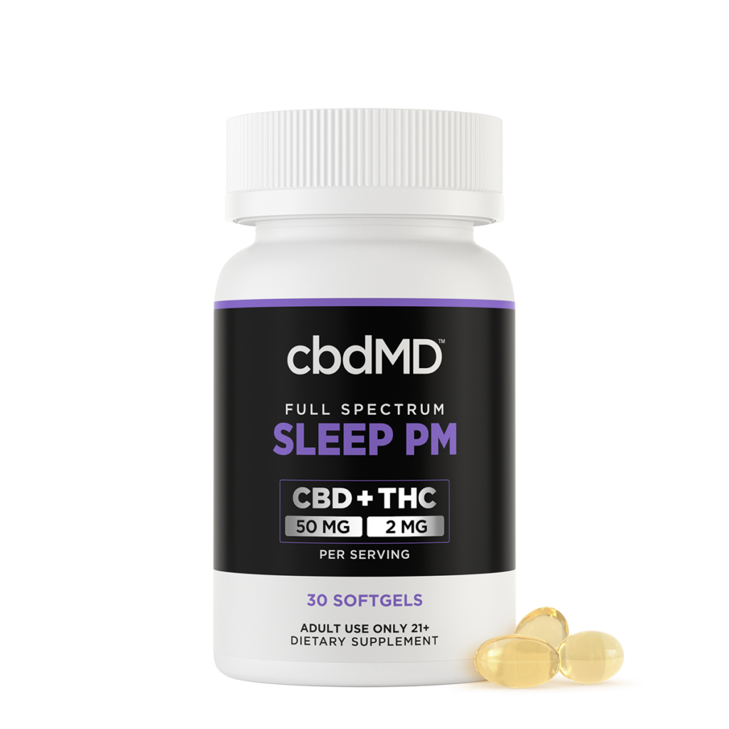 CbdMD Full Spectrum CBD Softgels Sleep PM Cool Blue Distribution cbdmd-full-spectrum-cbd-softgels-sleep-pm-cool-blue-distribution