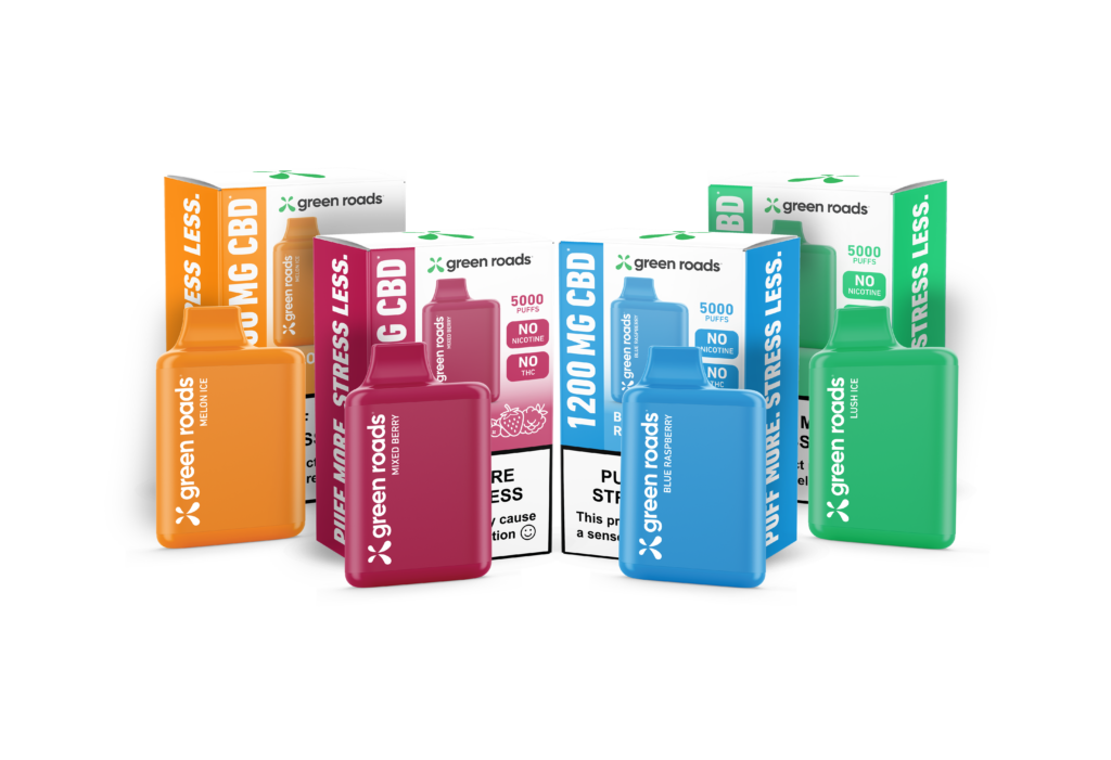 GREEN ROADS WORLD CBD Puffs - 1200mg - Cool Blue Distribution