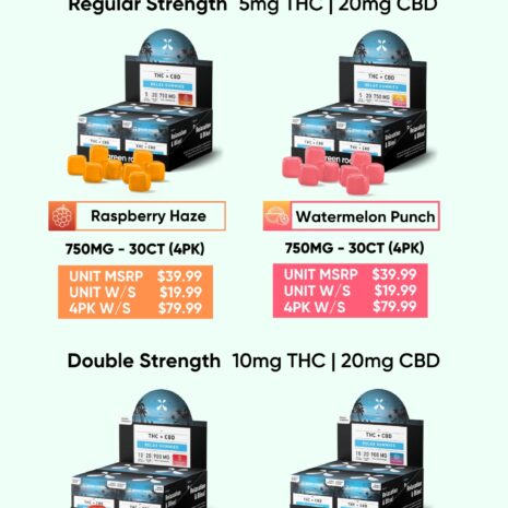 GREEN ROADS WORLD CBD + THC Relax Gummies – Double Strength - Cool Blue ...